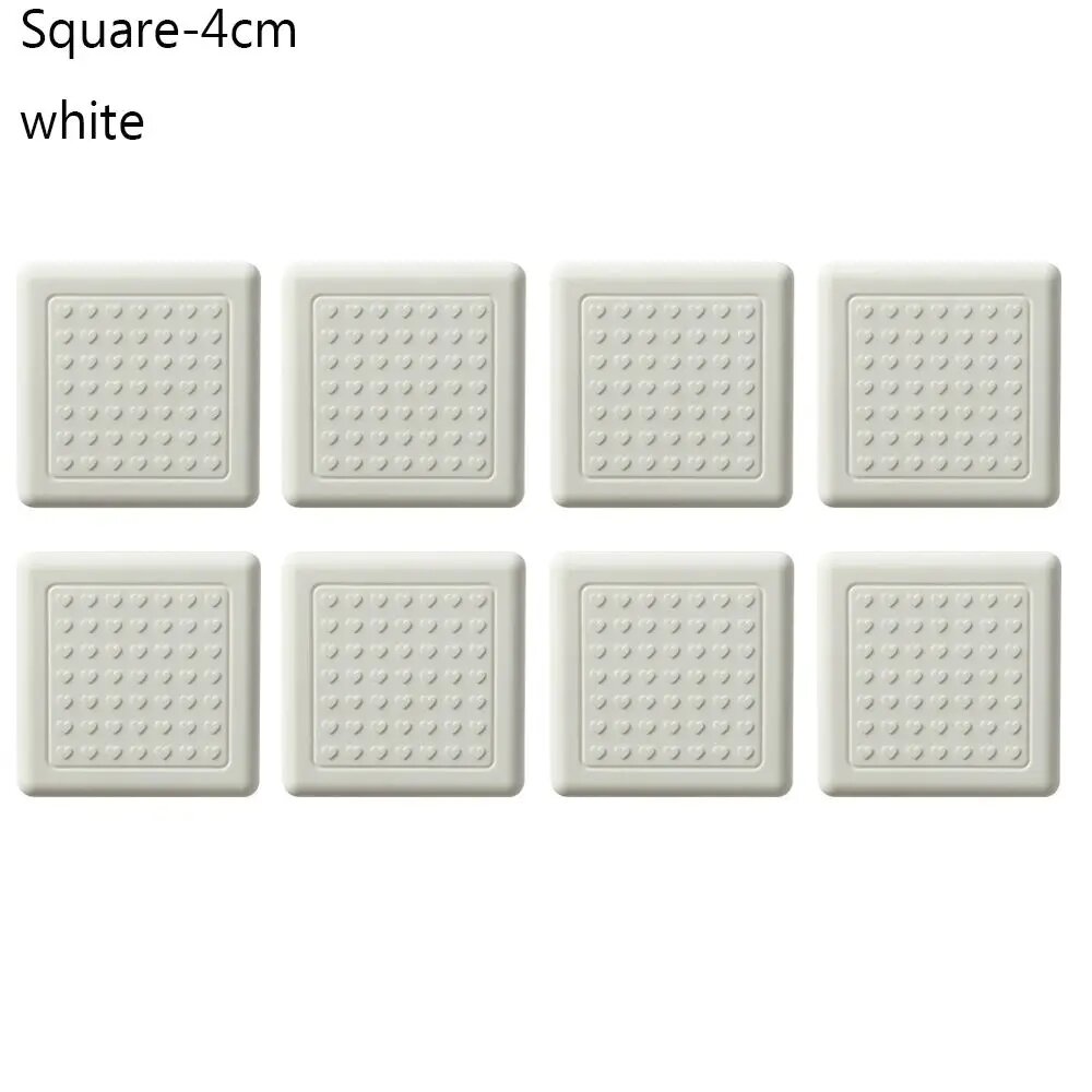 8 шт, силиконовые накладки на ножки мебели, на ножки стола Белый, white-Square-4cm