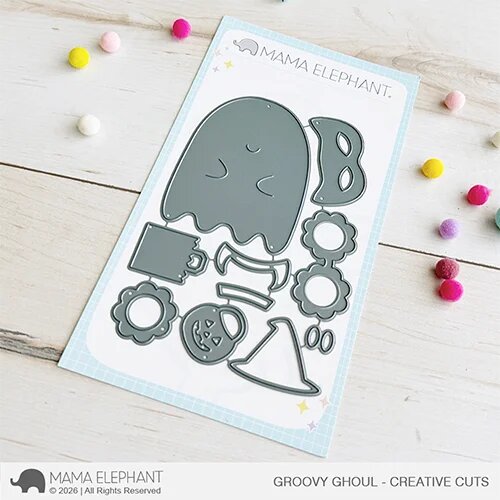 Металлические штампы MAMA ELEPHANT Happy Halloween Pumpkin для скрапбукинга Серый, M9033-Dies