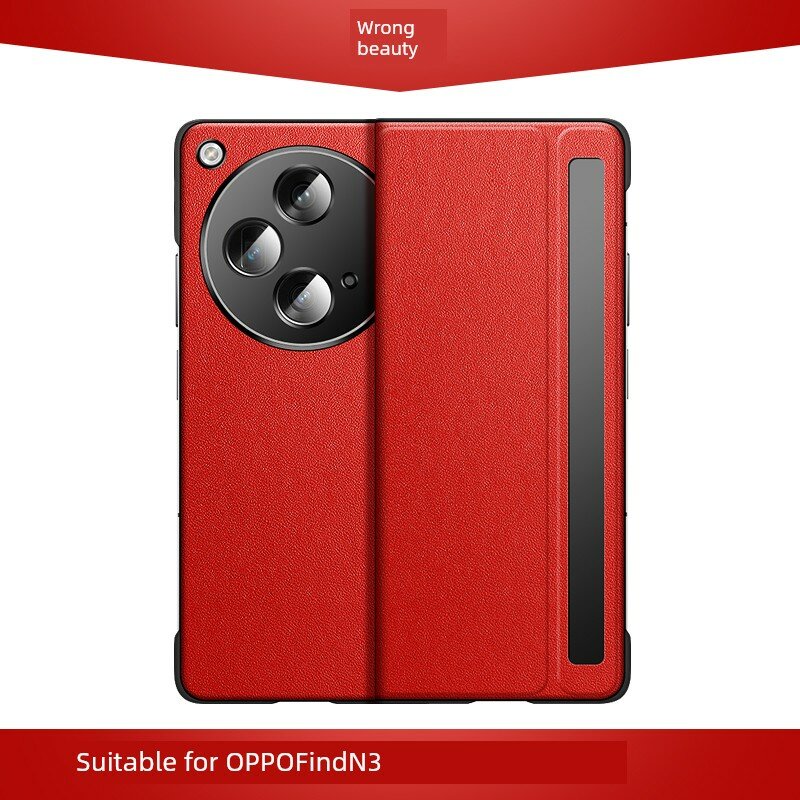 Классический чехол для OPPO Find N3 с флип-крышкой из кожи в цвете Красные скалы