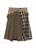 Юбка Andersson Bell Check combo belted skirt, размер L-XL, коричневый