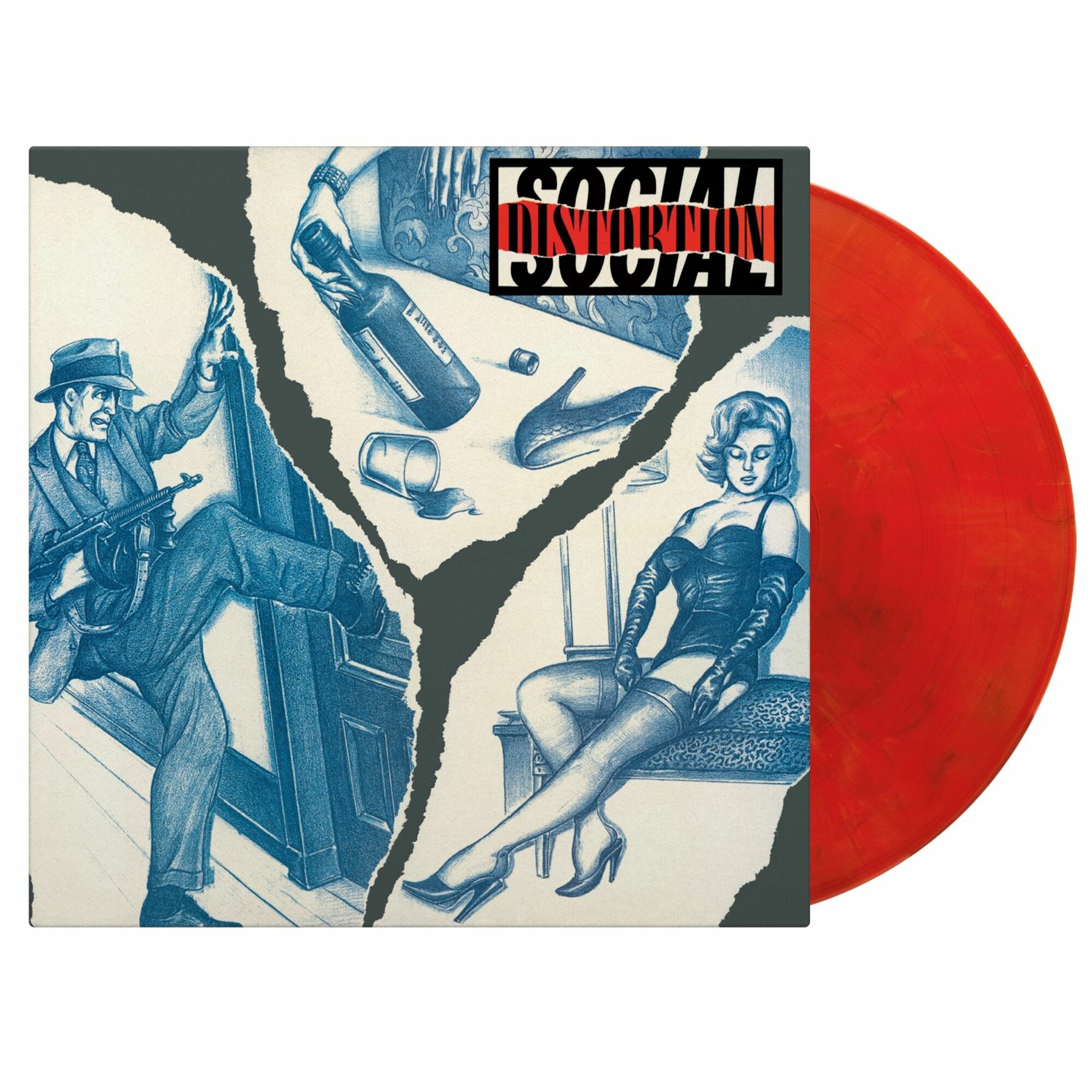 Виниловая пластинка Social Distortion - Social Distortion (LP Красно-черно-белый мраморный винил) 2026, Red Black White Marbled, Limited Edition