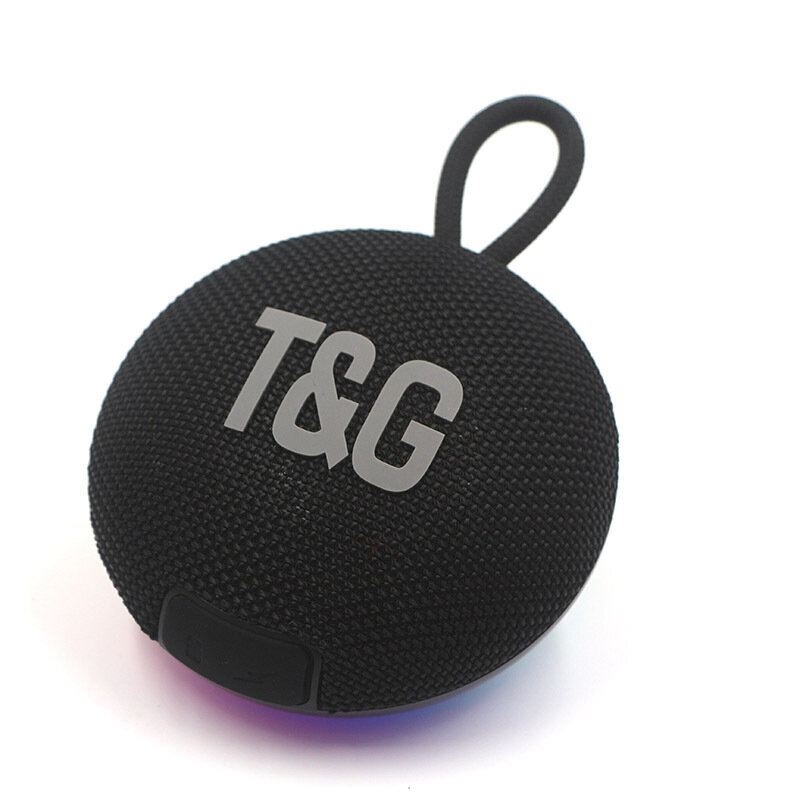 Портативная колонка с рейтингом водонепроницаемости IPX6 и RGB-подсветкой для использования на открытом воздухе - Черный