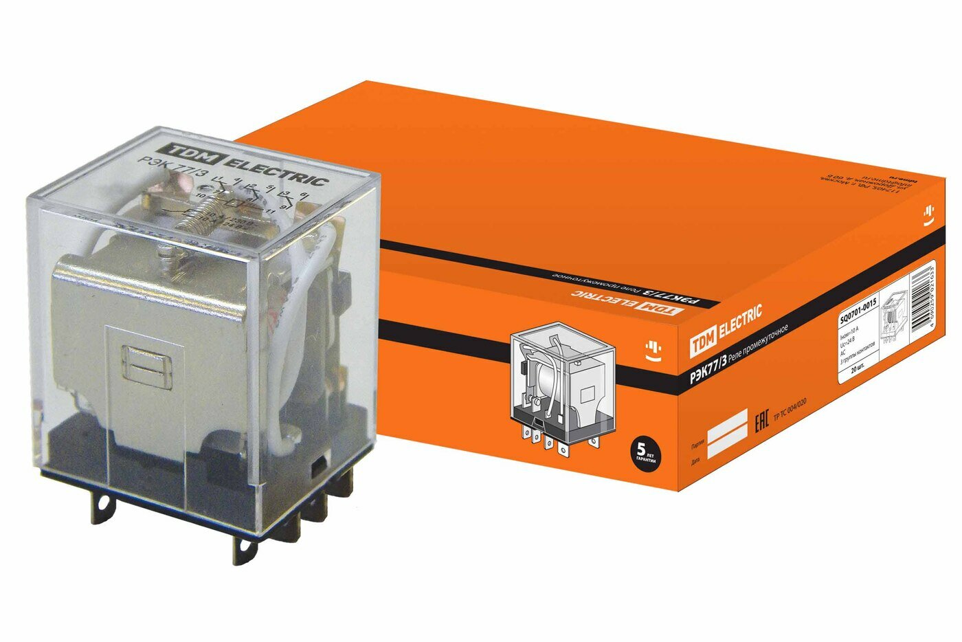 Реле промежуточное TDM Electric РЭК77/3 (SQ0701-0015)