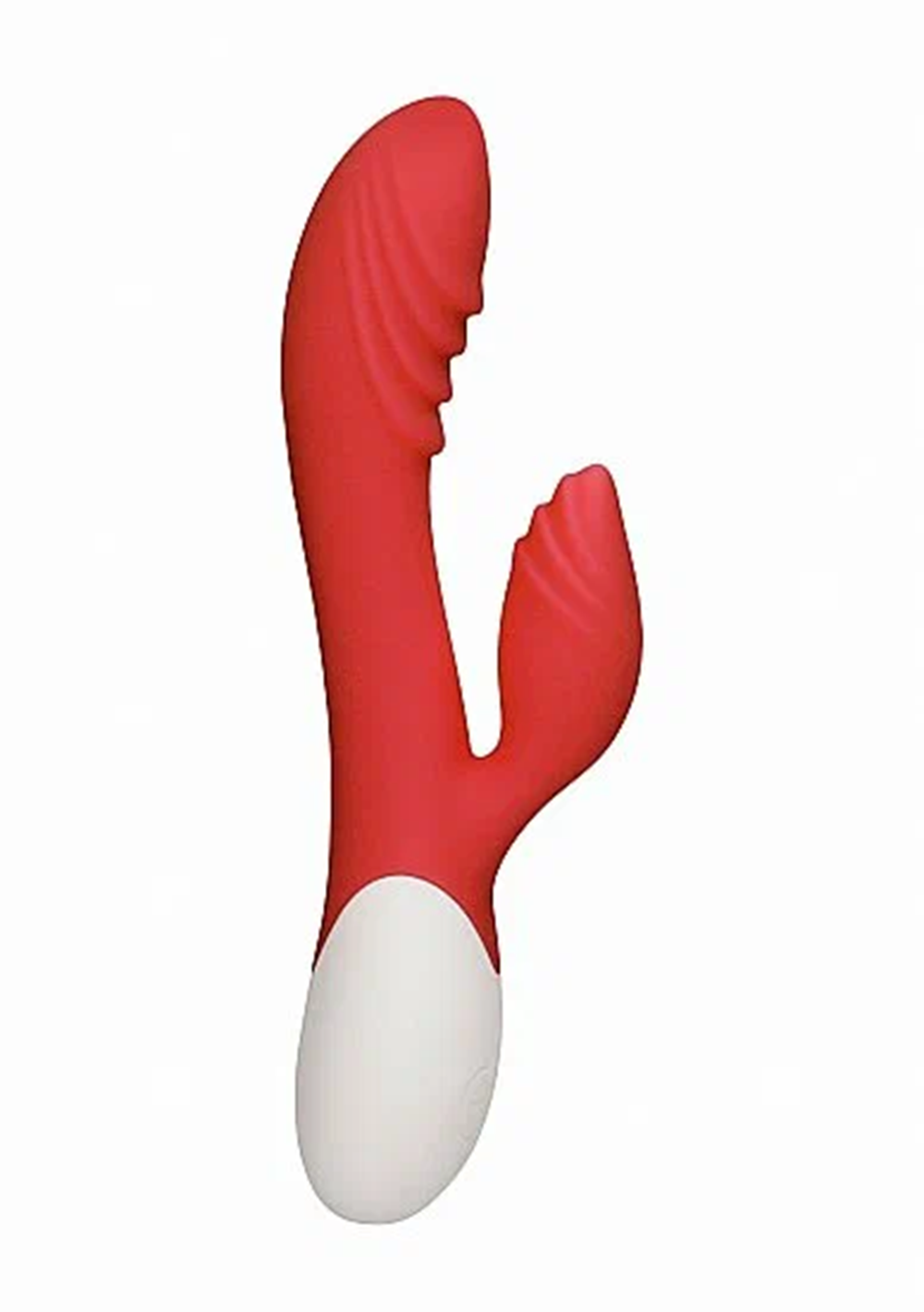 Рельефный вибратор-кролик Sunburst Rechargeable Heating G-Spot Rabbit, с функцией нагрева, 20.8 см, красный