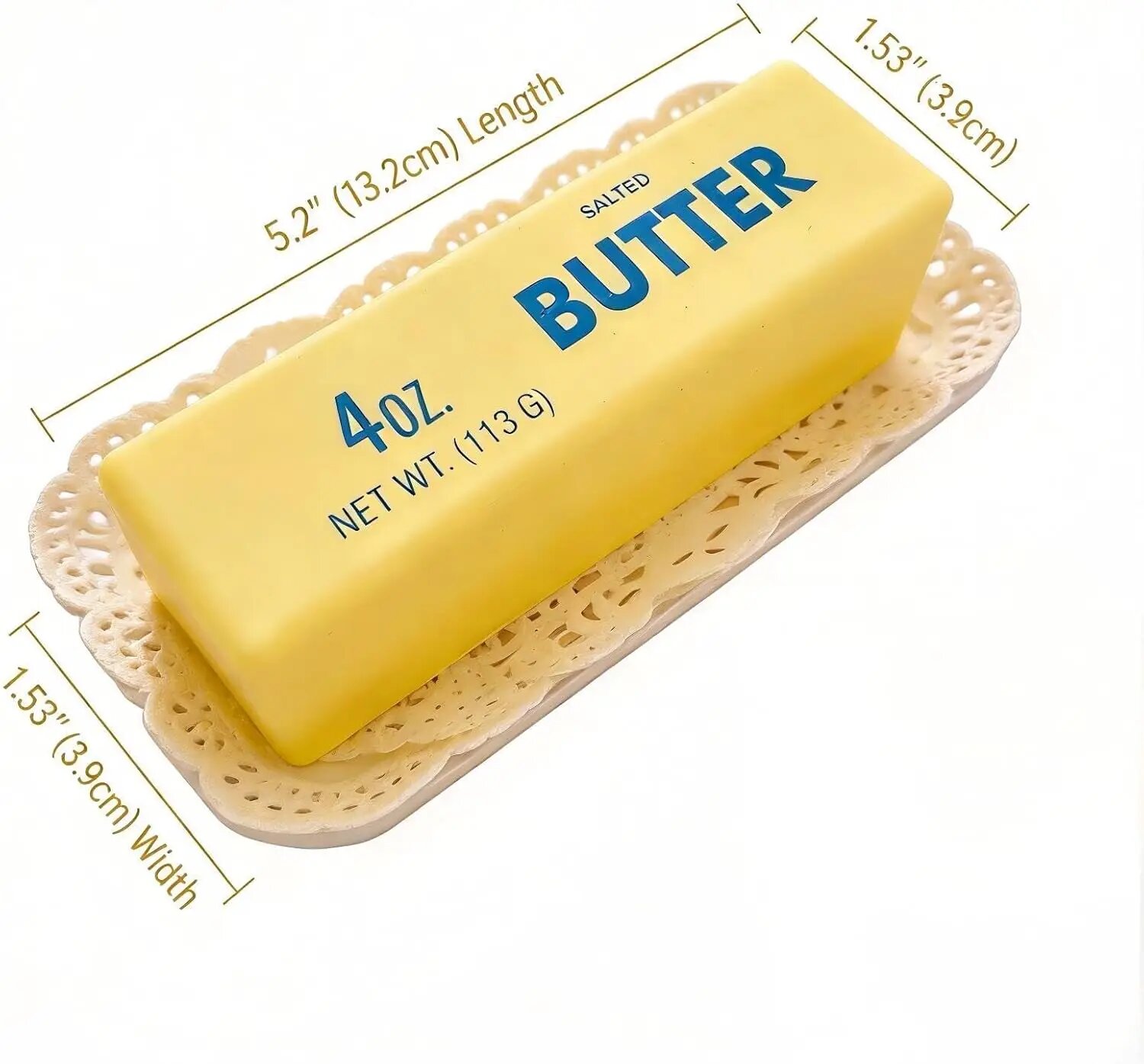 Мягкая игрушка-антистресс в форме батончика сливочного масла 1Pc Butter