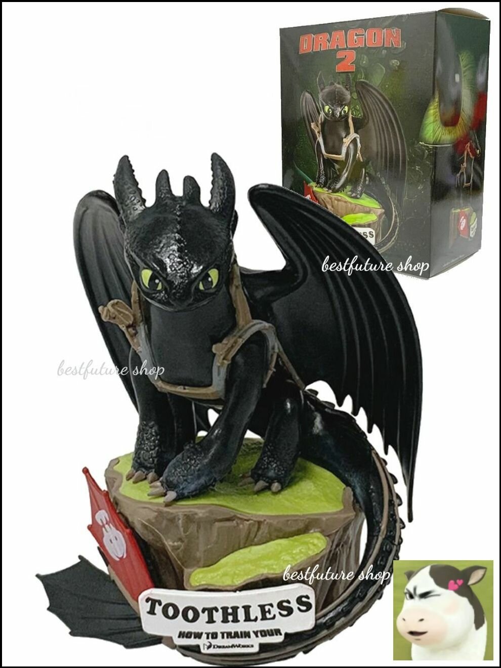 Аниме Фигурка Как приручить дракона Беззубик / How To Train Your Dragon Toothless 14cm