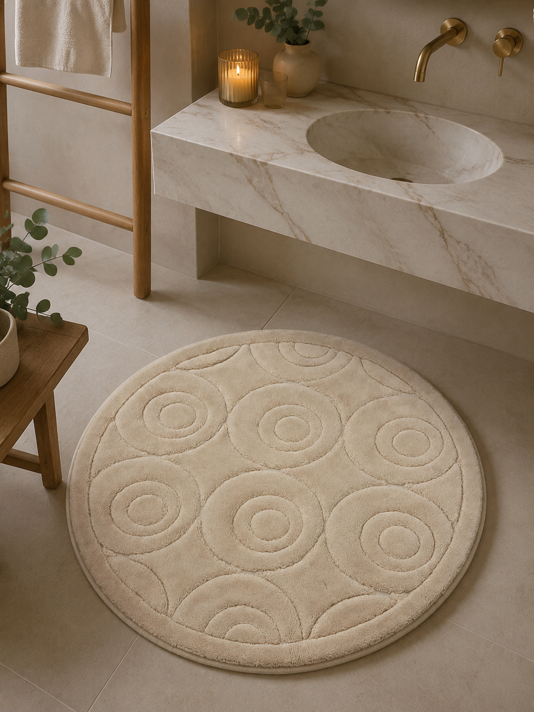Коврик Natali's Carpets для ванной и туалета 100х100 см Турция