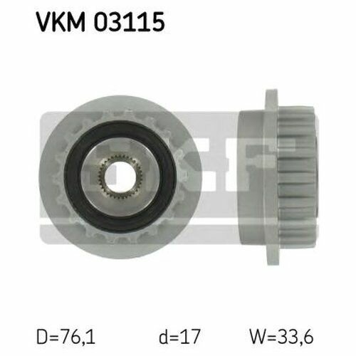 Ременной шкив генератора SKF vkm03115 для VW Multivan V, Phaeton, Touareg, Transporter V