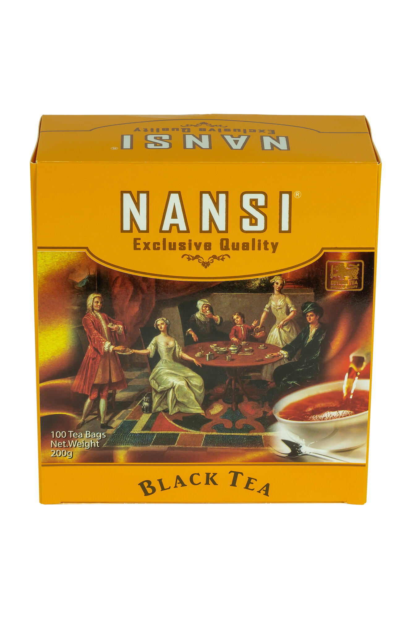 Чай NANSI, черный, цейлонский, 100 пакетиков,200 гр.