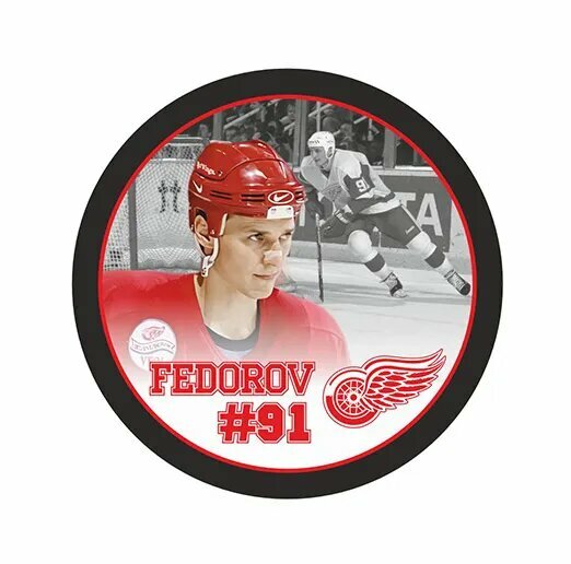 Rubena Шайба Игрок НХЛ FEDOROV №91 Детройт 1-ст.