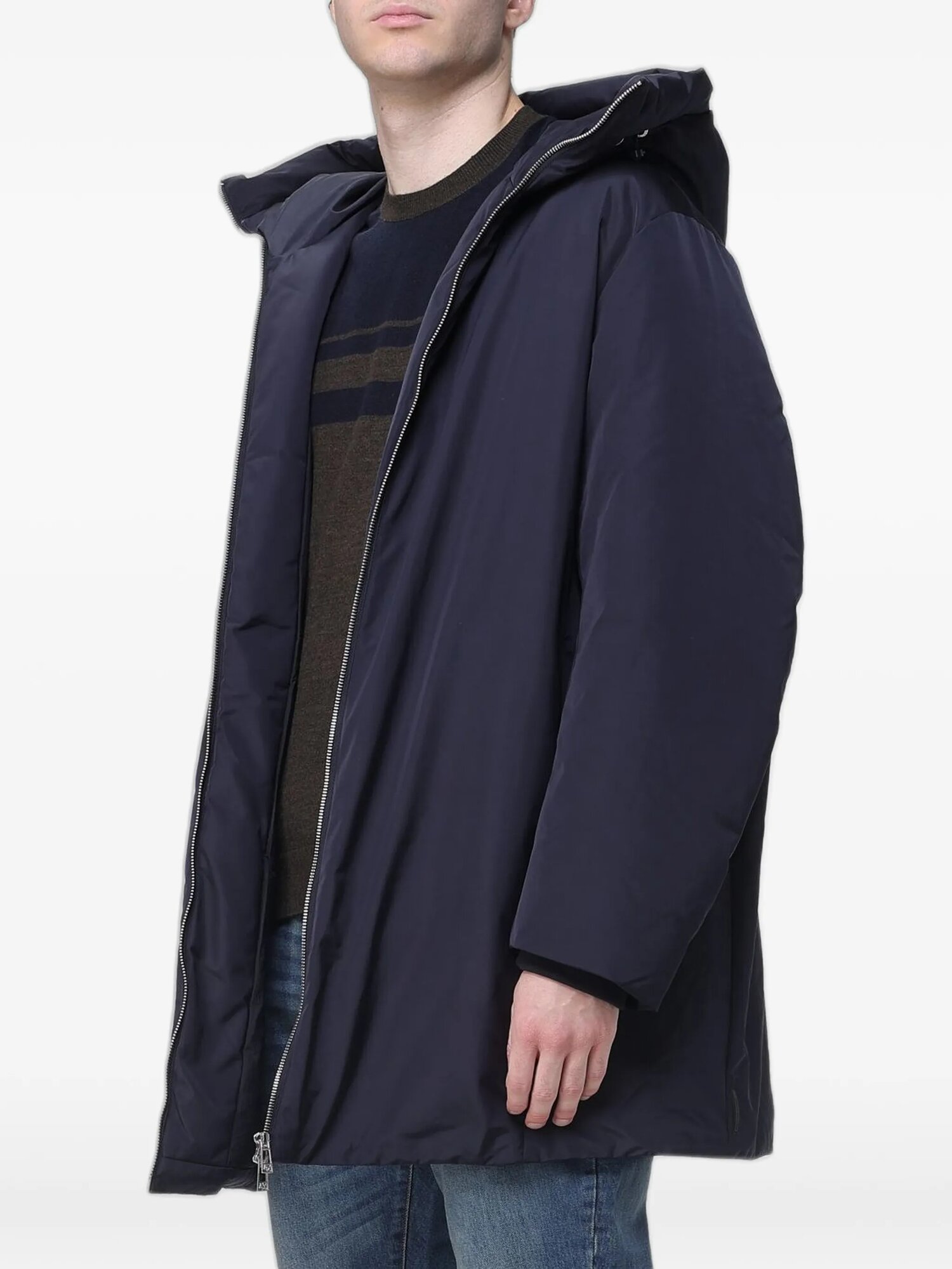 Парка EMPORIO ARMANI Hooded zip-up parka, размер 46 — фото 1