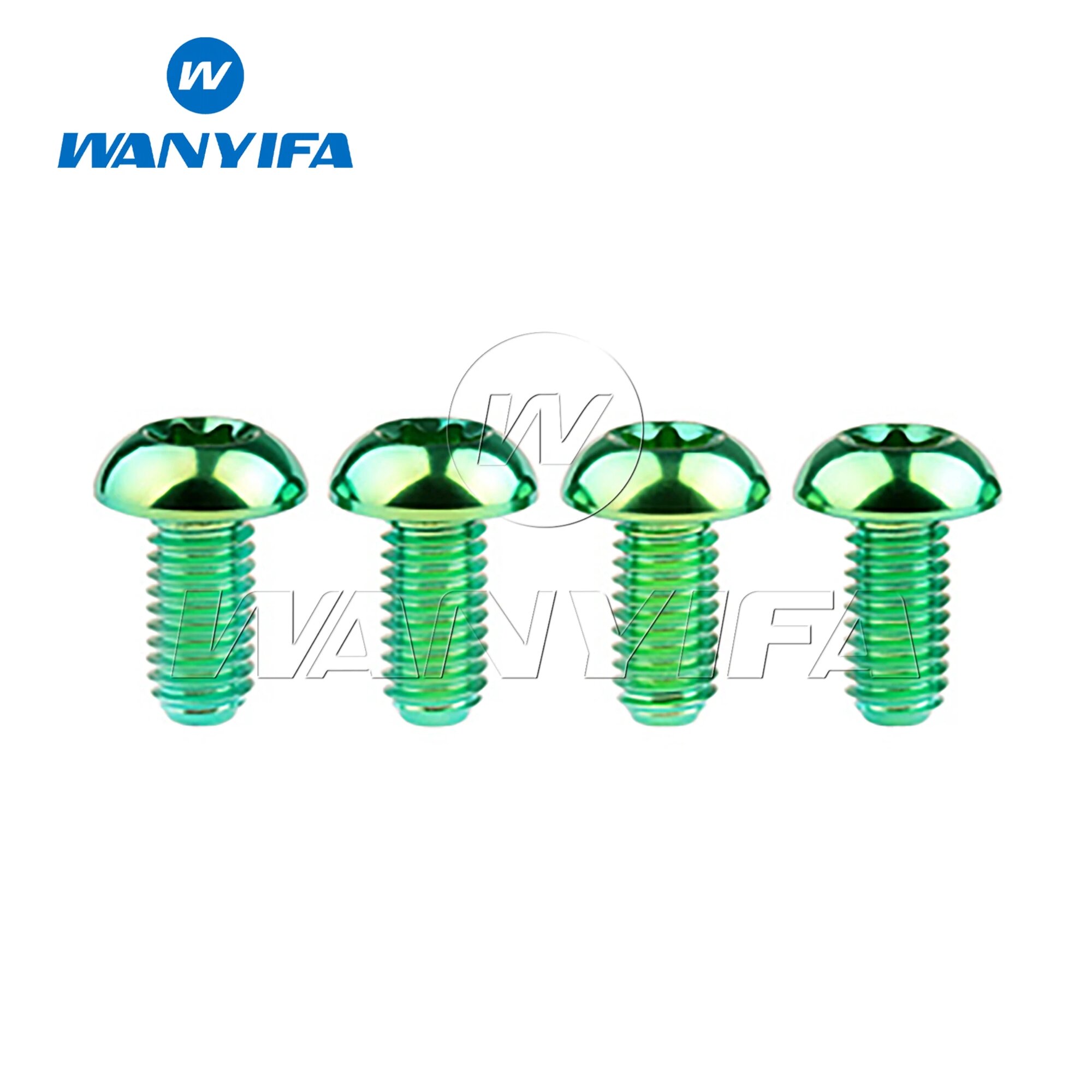 Титановые болты Wanyifa M5x10, 4 шт, Green, 10 мм