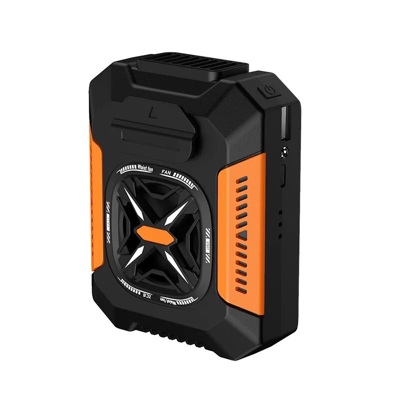 Raugee Портативный поясной вентилятор 5000 мАч Оранжевый, Orange