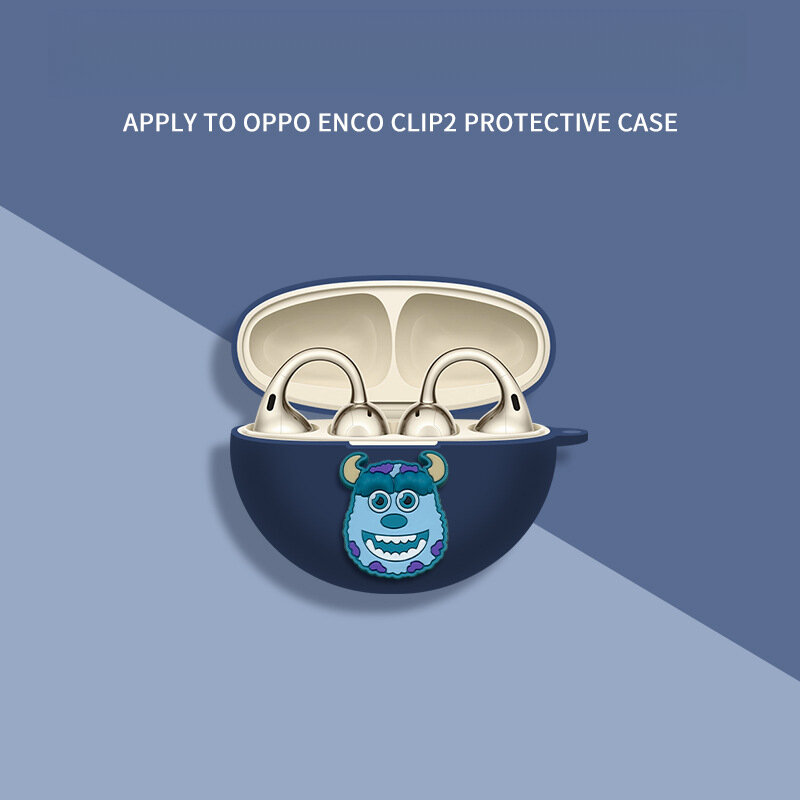 Чехол для OPPO Enco Clip2 - синий Король Демонов, с карабином, для Air5pro