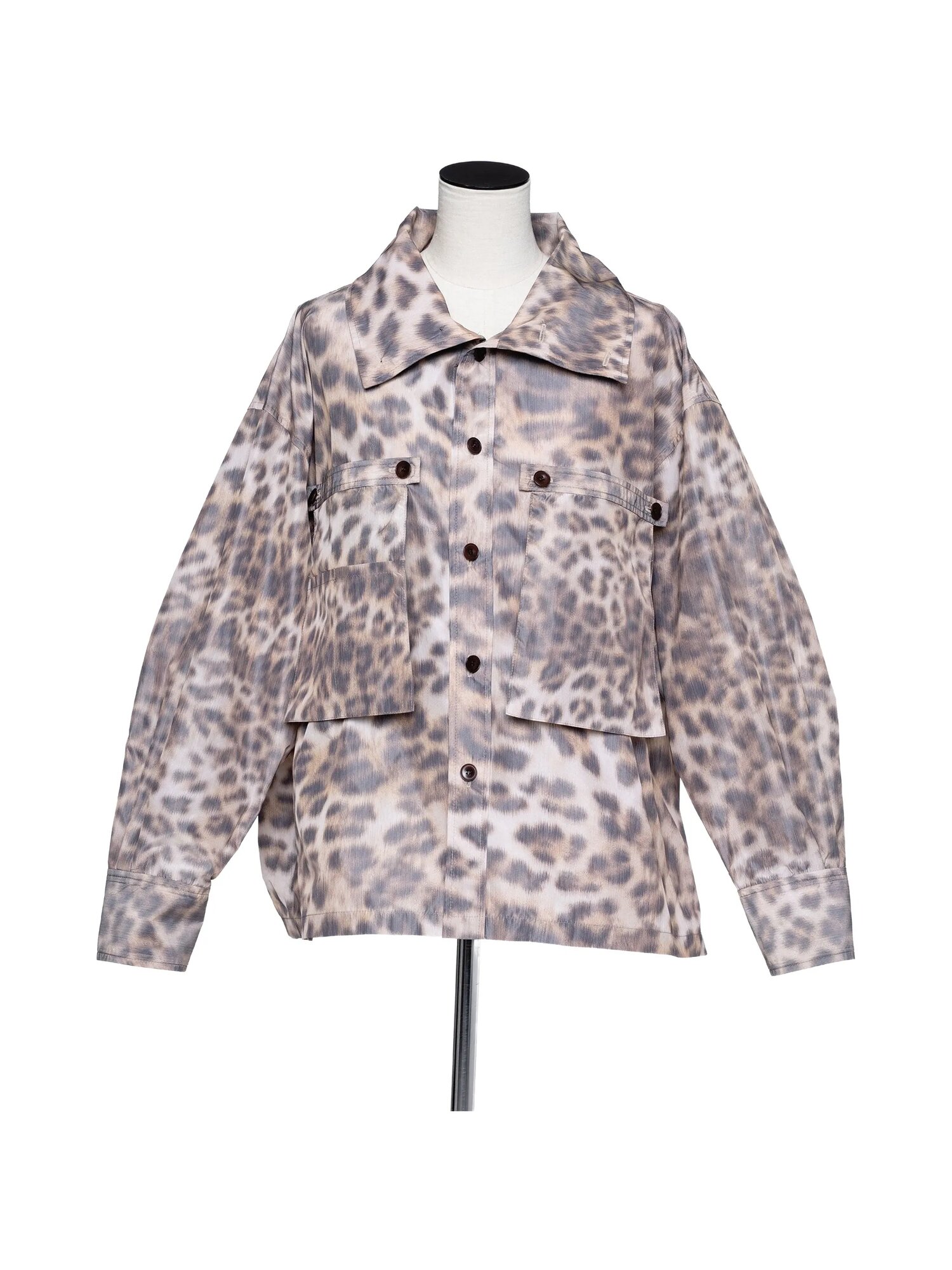 Куртка Leopard-print jacquard shirt jacket