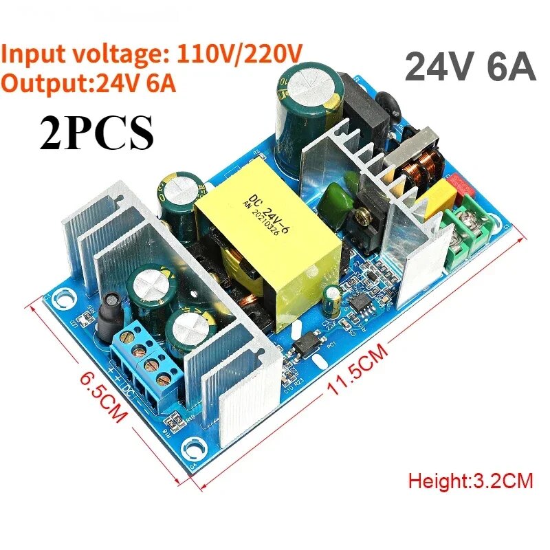 2 шт. Блок питания 24V 6A 110V/220V