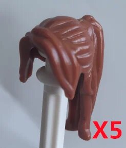 Коричневые волосы для LEGO фигурки, 5 шт (EA390-B)