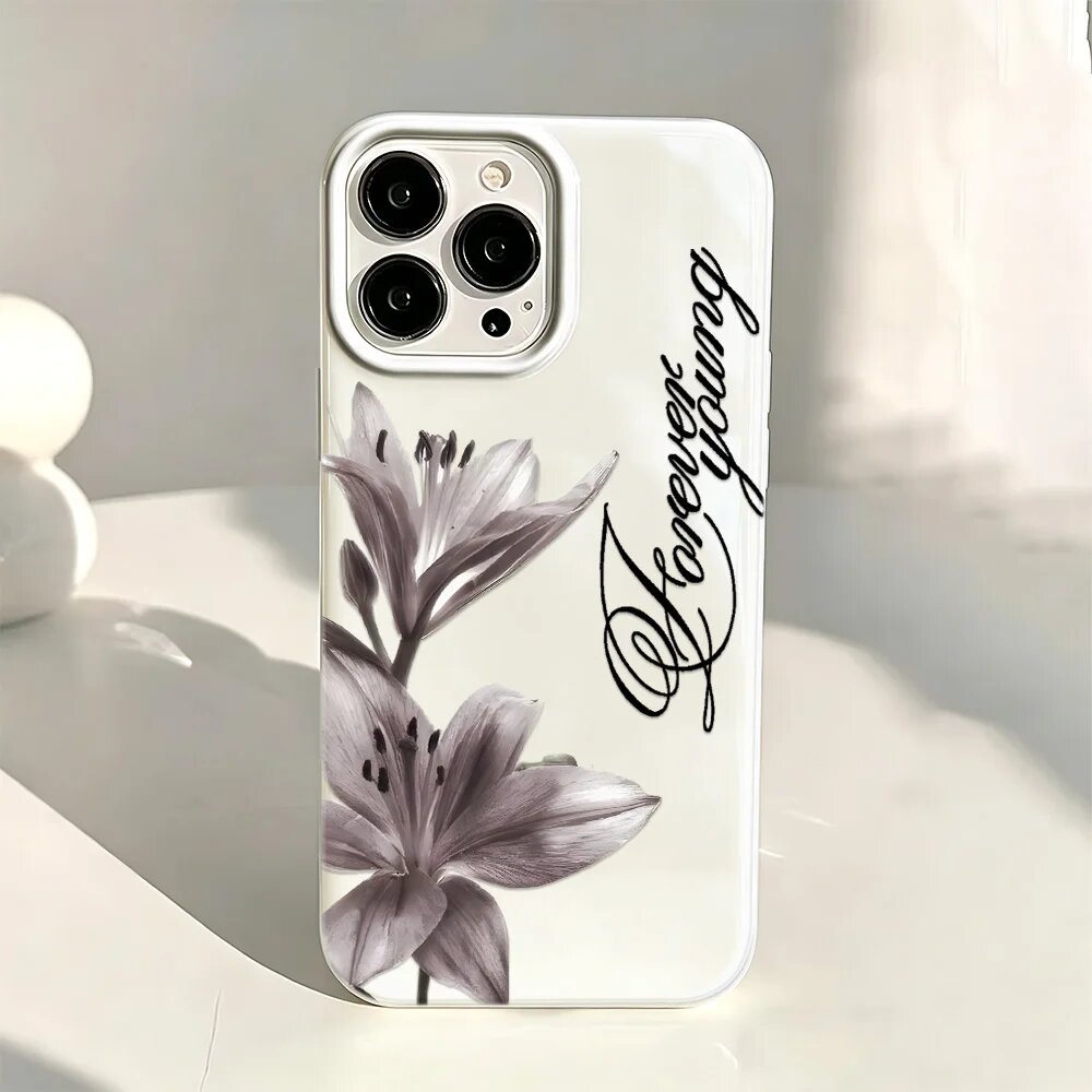 Чехол для телефона Lavender Lily для iPhone 16, 15, 14, 13, 12, 11 Pro Max Plus, 17 For iphone 14