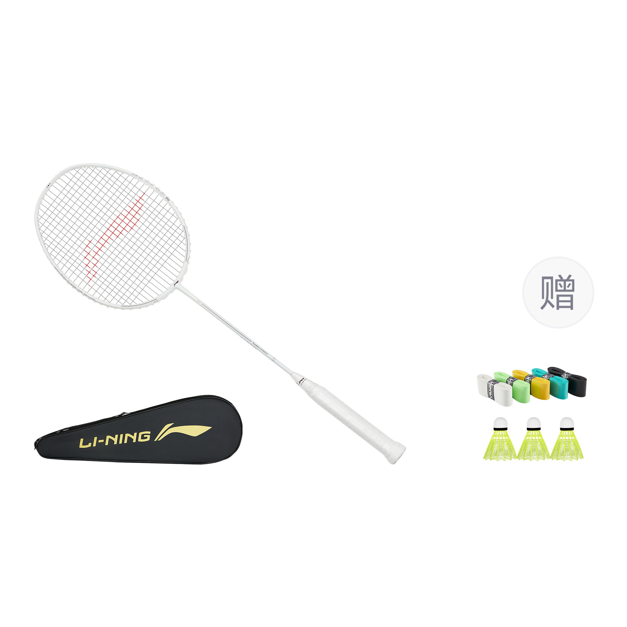 Ракетки для бадминтона унисекс Li Ning Energy Polymer Collection Full Carbon Speed Type Enhanced Swing Speed Advanced Level Белые