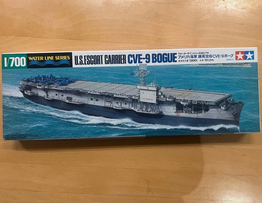TAMIYA 31711 1/700 USS Bogue CVE9 Escort Carrier Waterline сборная модель Авианосец