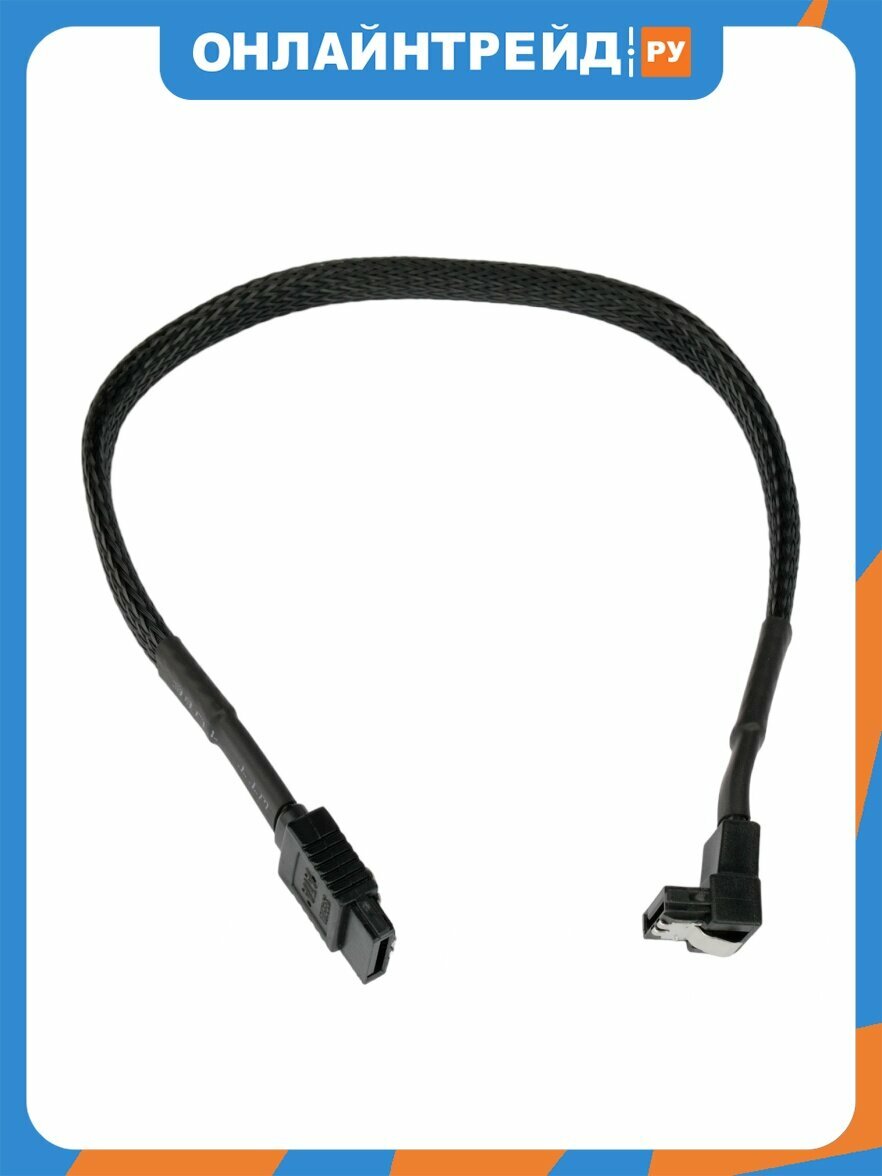 Кабель интерфейсный SATA Cablexpert , Sata3 7pin/7pin, 50см, нейлоновая оплетка, черн, пакет
