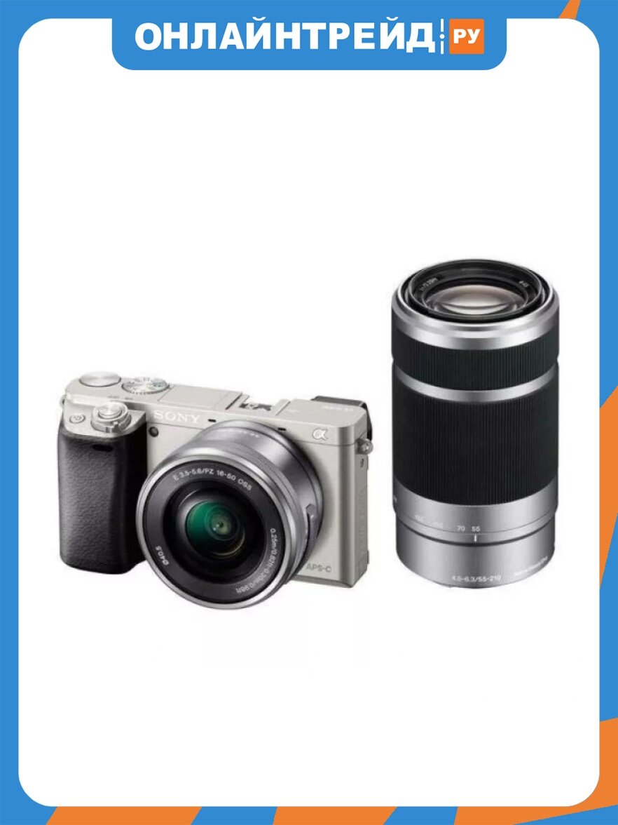 Цифровой фотоаппарат Sony A6400 d.kit 16-50mm + 55-210mm Silver