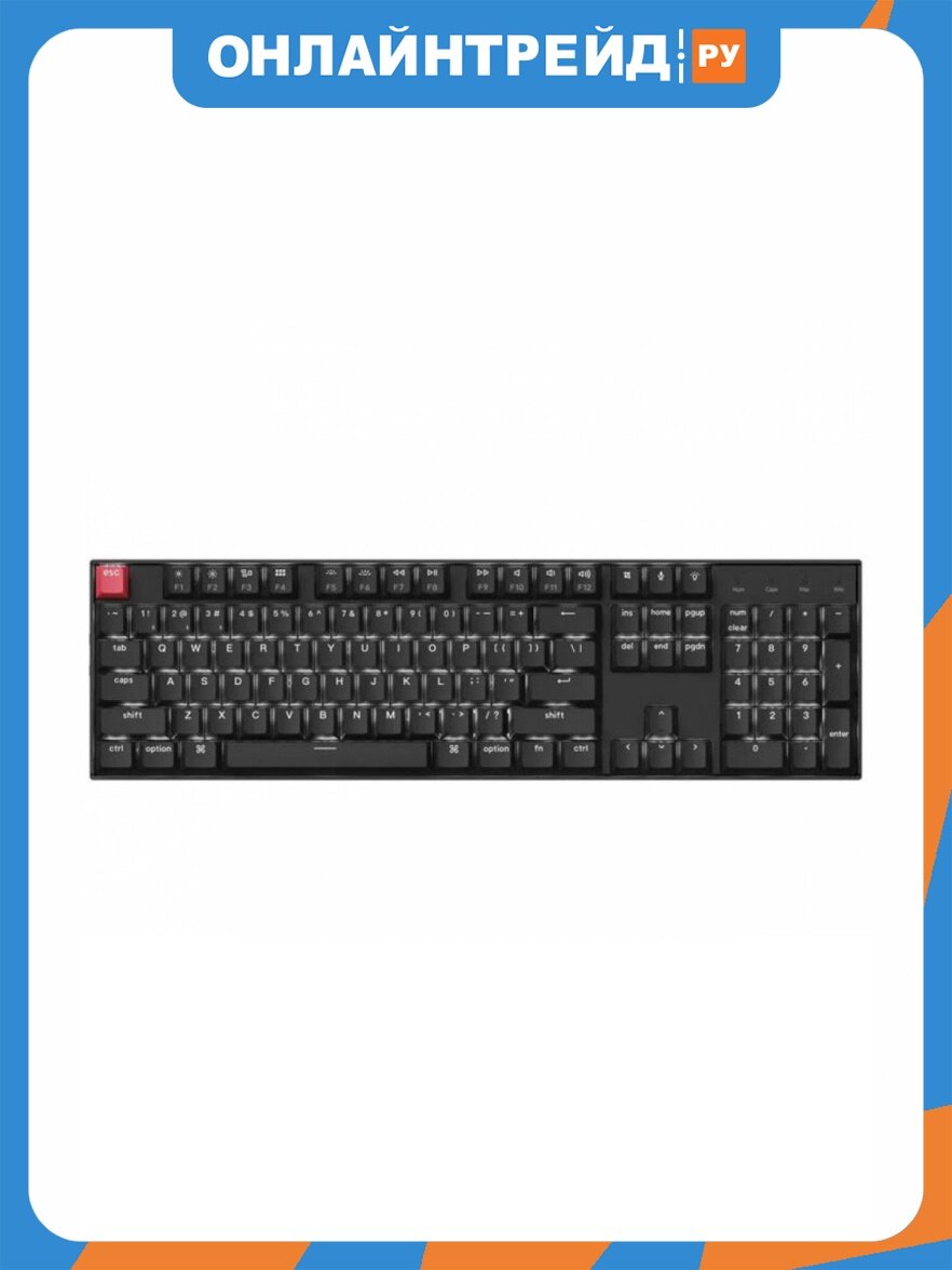 Клавиатура Keychron K10 (Version 2) QMK, беспроводная, 104 клавиши, White LED подсветка, Red Switch (K10X-A1Z-RU)