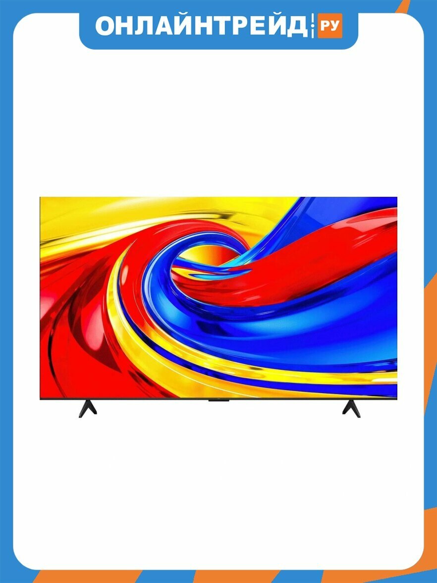 Телевизор Tcl 43P7L-RU, QLED, 4K Ultra HD, черный