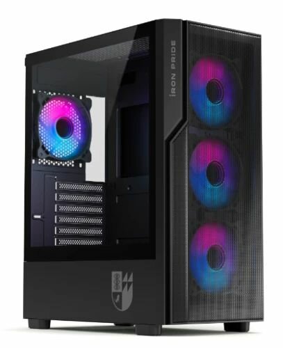 Компьютерный корпус Iron Pride WARRIOR Z14 (УФ-00002547) черный - Midi Tower, E-ATX, USB 3.2 Gen 1 Type-A, USB 2.0 Type-A