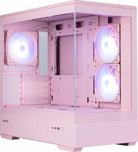 Компьютерный корпус ZALMAN P30 Pink V2 (P30 PINK V2) розовый - Mini Tower, Micro-ATX, USB 3.2 Gen 1 Type-A, USB 3.2 Gen 2 Type-C