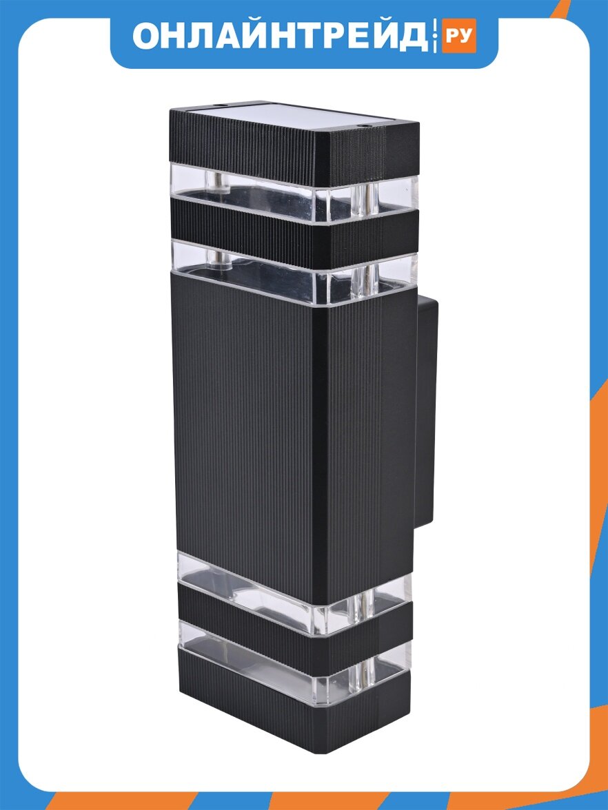Уличный настенный светильник Uniel UUL-S18A 2x60W/E27 IP65 BLACK