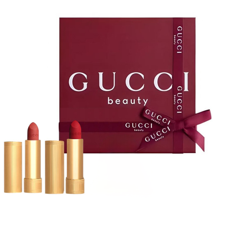 Помада для губ женская GUCCI Pleuche Golden Tube, Подарочный набор, 3.5 г