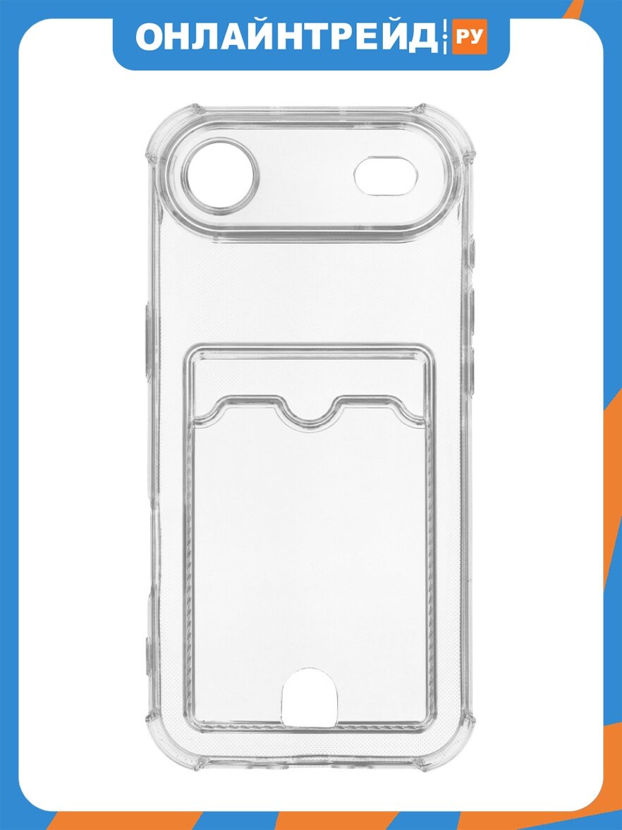 Чехол Zibelino для Apple iPhone Air, Silicone Card Holder, прозрачный