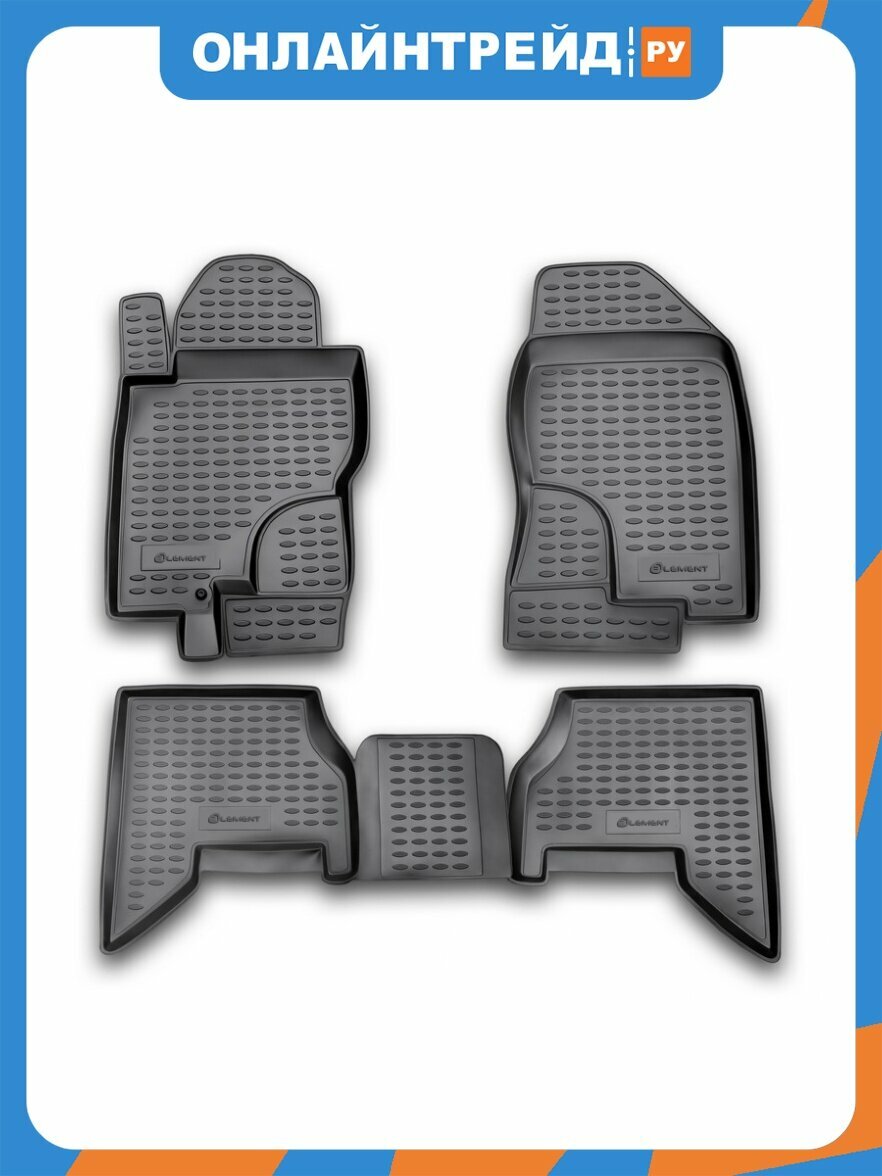 Коврики в салон Element для NISSAN Pathfinder 2005-2010, полиуретан, 4шт