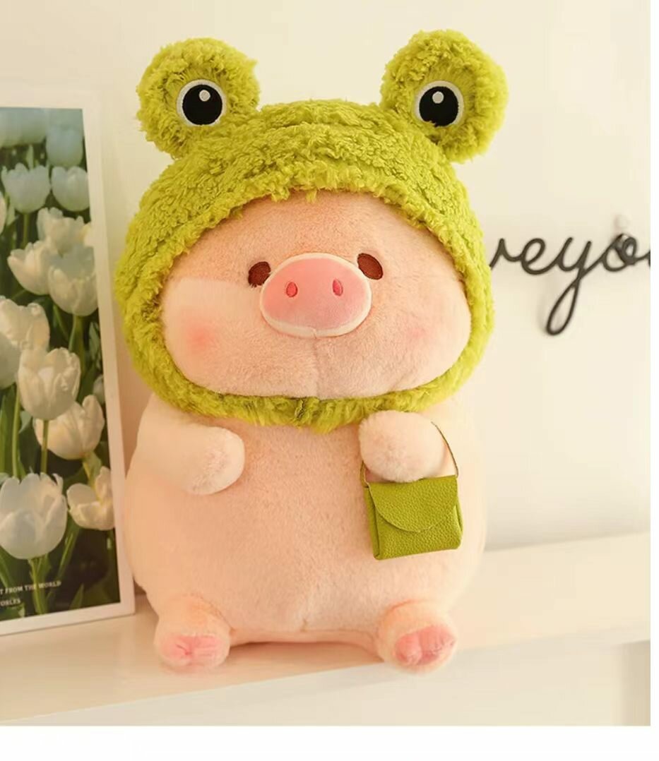 Мягкая игрушка Свинья LULU в повязке зайчика Пухля Поросенок Pig