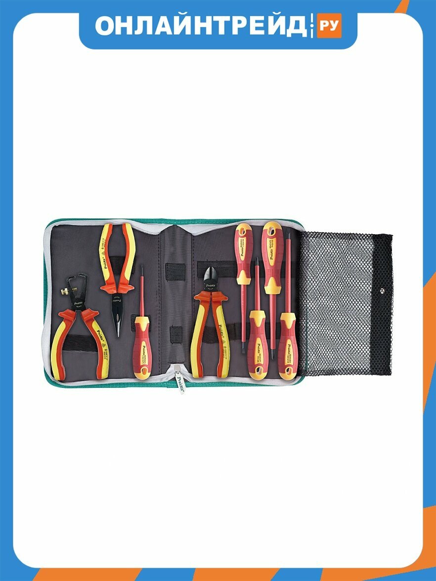 Pro'skit Набор инструментов изолированных 1000В (8 предметов) PK-2801 С00036235