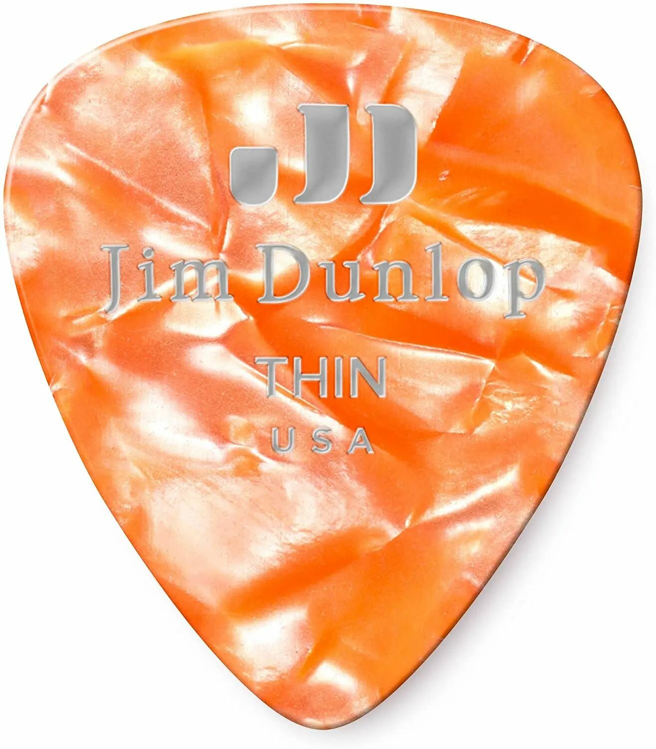 Медиаторы Dunlop Celluloid Orange Pearloid Thin 483P08TH 12Pack, 12 шт