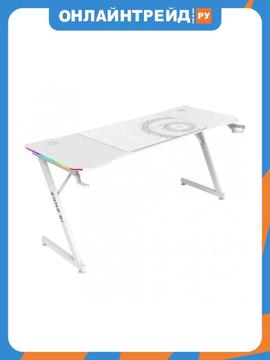 Стол компьютерный Zone 51 TRINE RGB White, bfZ51-T6R-WH