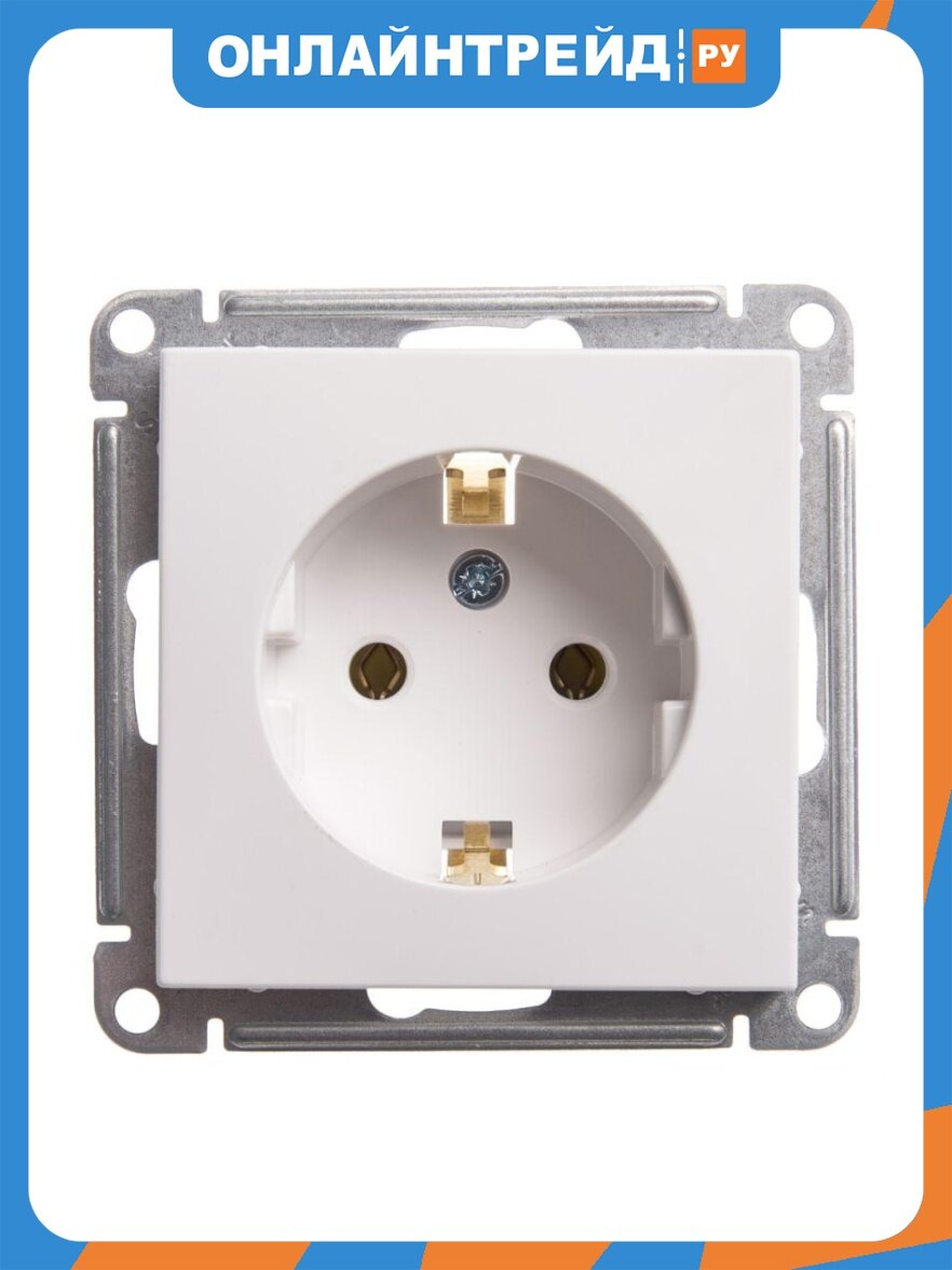 Механизм розетки Systeme Electric (schneider Electric) SCHNEIDER ELECTRIC 1-м СП W59 16А IP20 с заземл. без защ. шторок, белый, RS16-154-1-86