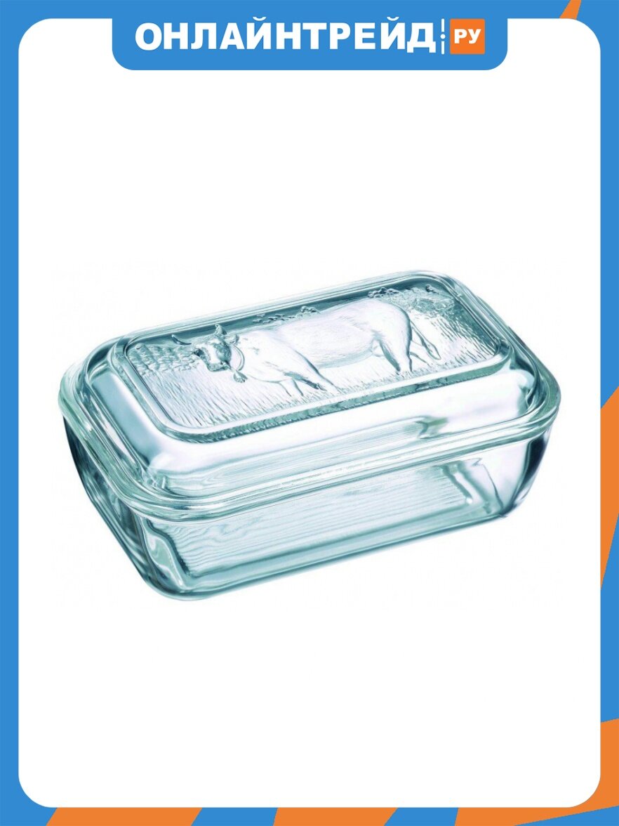 Масленка с крышкой Luminarc коровка, 17см