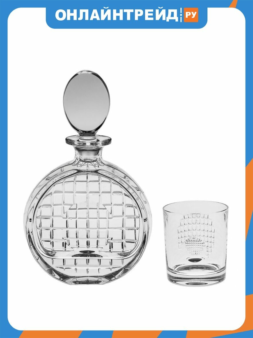 Набор для виски Crystal Bohemia Magnifier, штоф 650 мл + 6 стаканов 320 мл