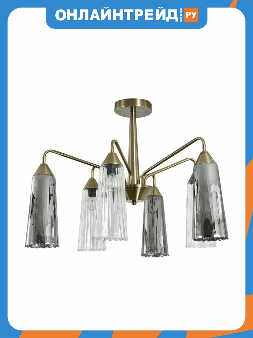 Люстра на штанге Indigo Interior Lighting Indigo Campana 13028/6R Brass V000509