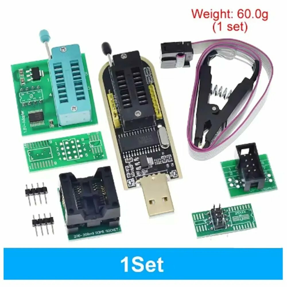 Модуль USB-Программатора EEPROM Flash BIOS Серии CH341B 24 25 — фото 1