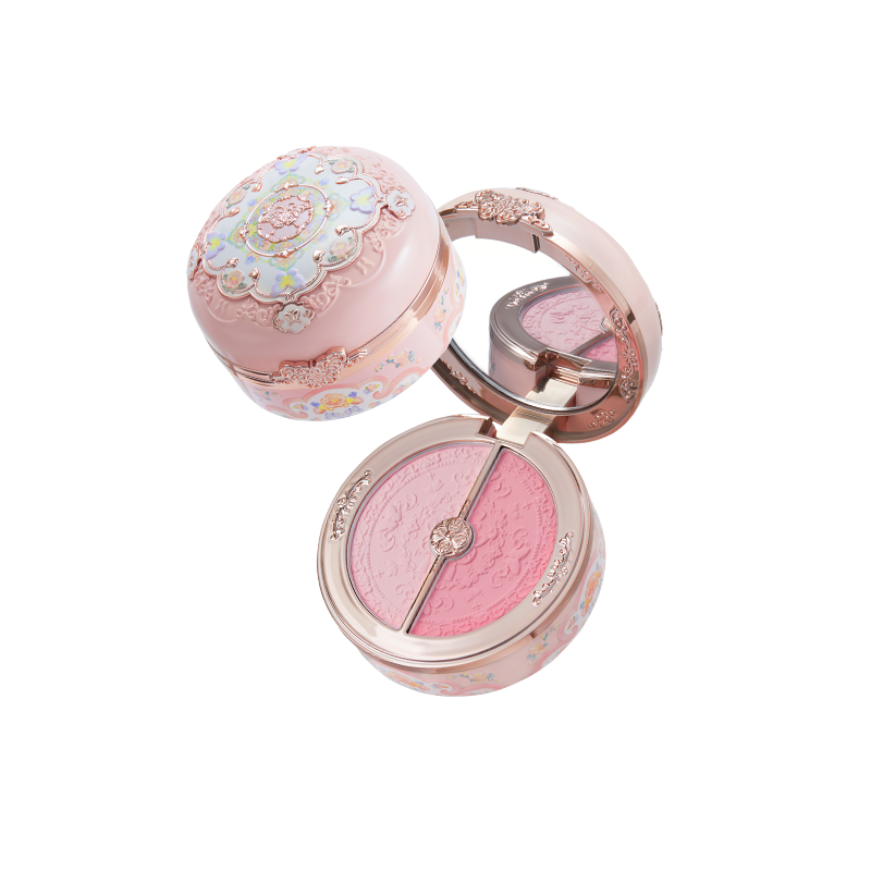 Румяна для коррекции тона кожи женские Flower Knows Butterfly Cloud Shoulder Collection Rouge Box, оттенок 03 Pink Multicolor Lotus