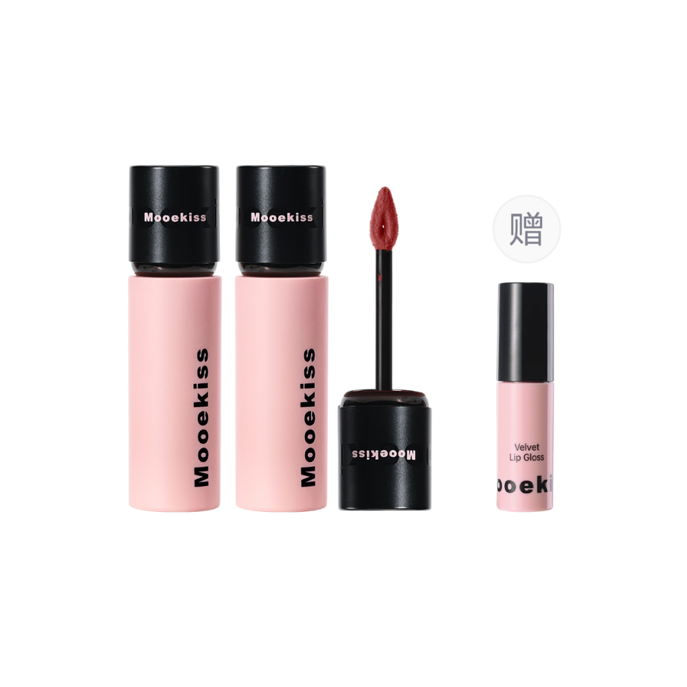 Блеск для губ женский Mooekiss Silky Skin Flattering Texture Easy to Blend Soft Lip Mud Lipstick Liquid Lipstick Lip Stain Matte, 3г*2