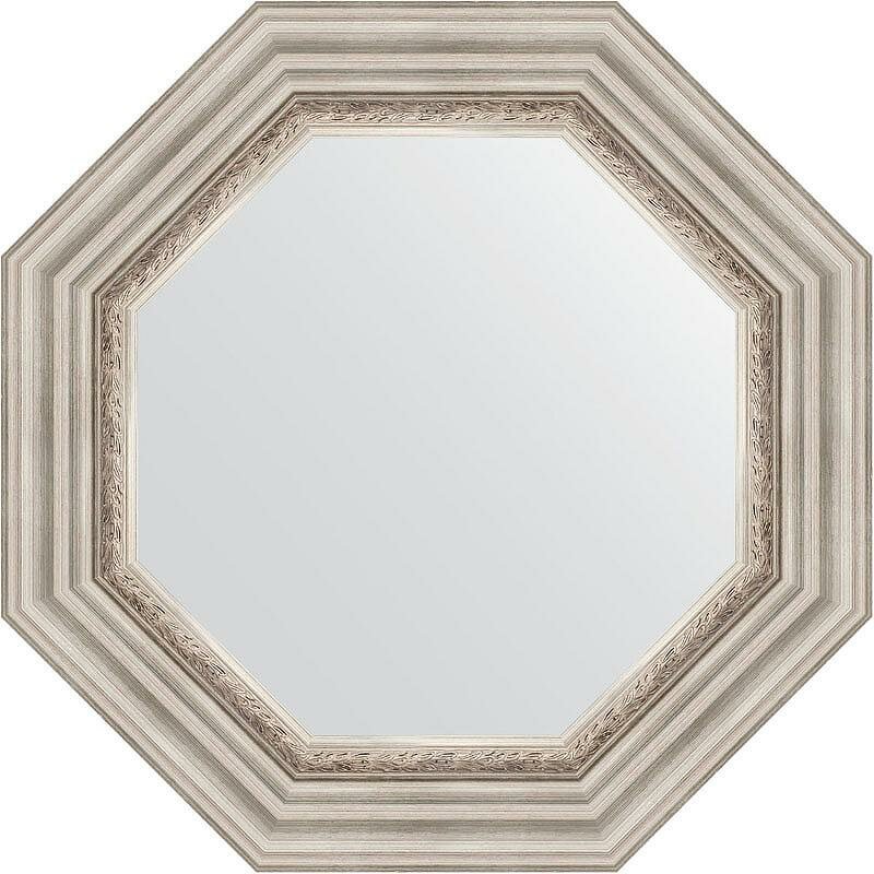 Зеркало Evoform Octagon 57х57 BY 3787 в багетной раме - Римское серебро 88 мм