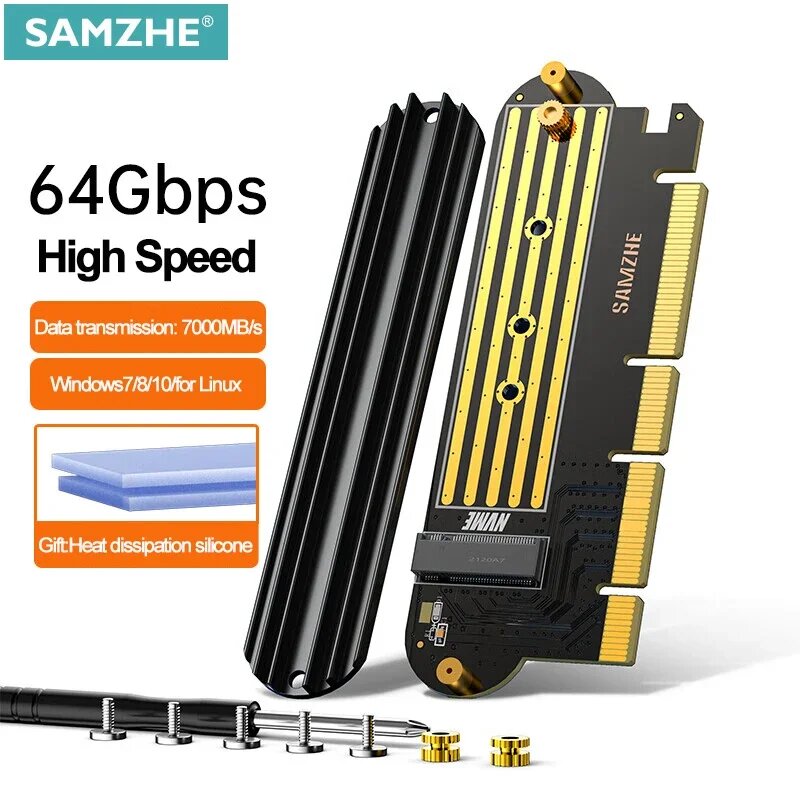 SAMZHE Адаптер M.2 NVMe SSD к PCI-E X16