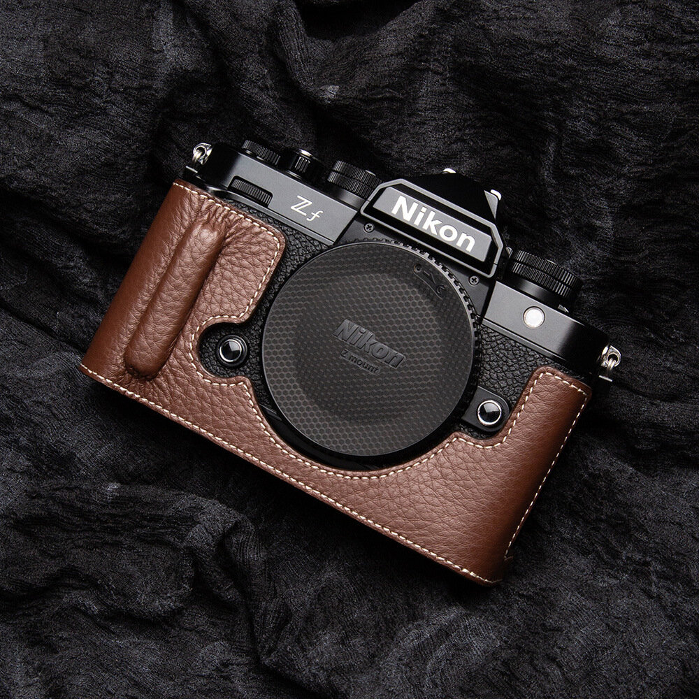 Подходит для кожаного чехла Nikon ZF, защитного покрытия, кожаного защитного корпуса для камеры Nikon ZF.