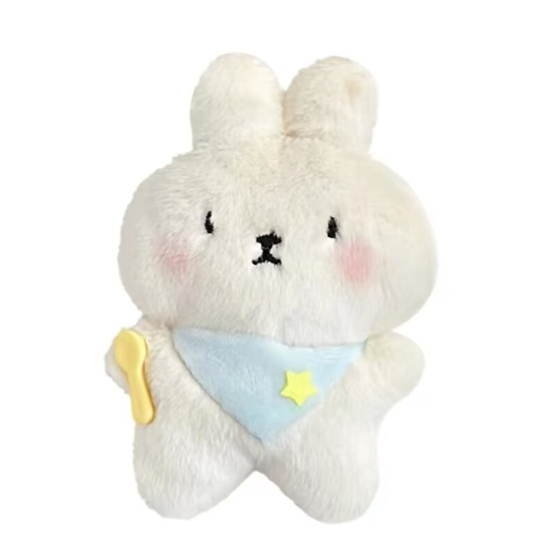 Плюшевый брелок унисекс KOUDIXIONG Rice-Eating Bunny Doll Charm-Squeaky, высота 10 см