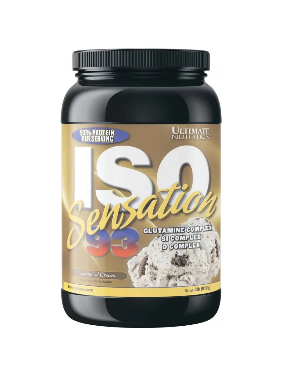 Протеин Ultimate Nutrition ISO Sensation, сывороточный изолят, печенье-крем, 910 г